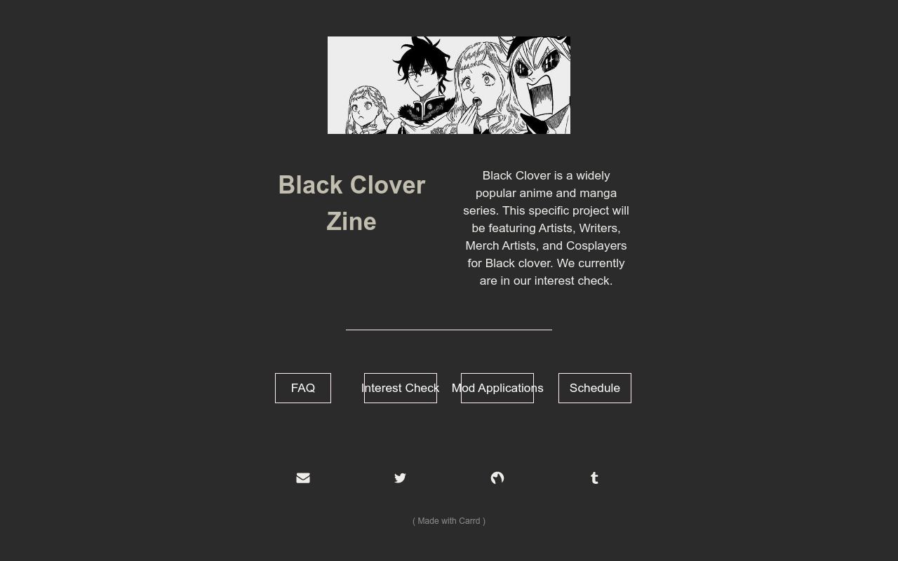 Black Clover Zine